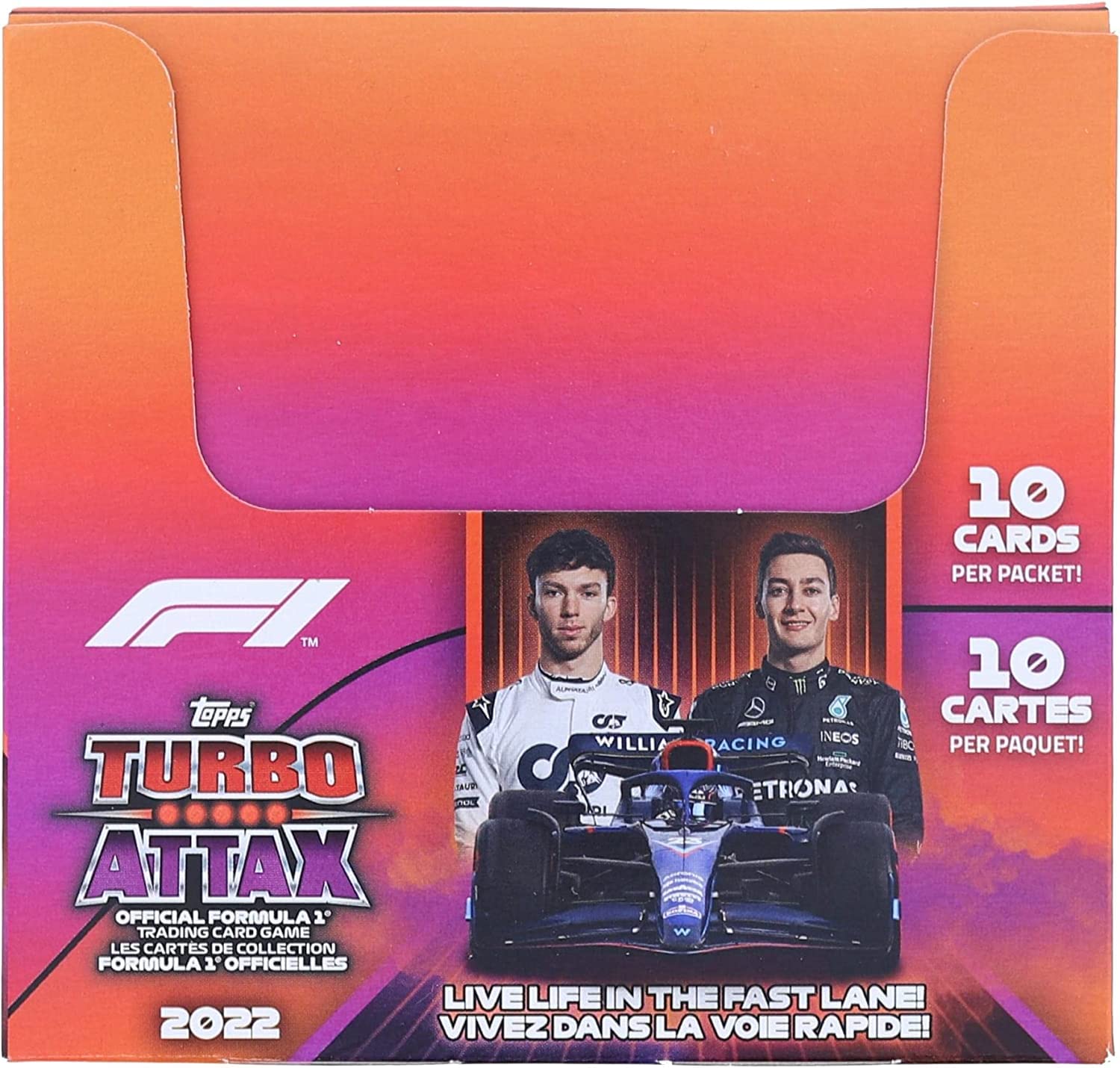 Topps - Turbo Attax Formula 1 2022 - Full Box - Official F1 Trading Cards - 240 Cards Included