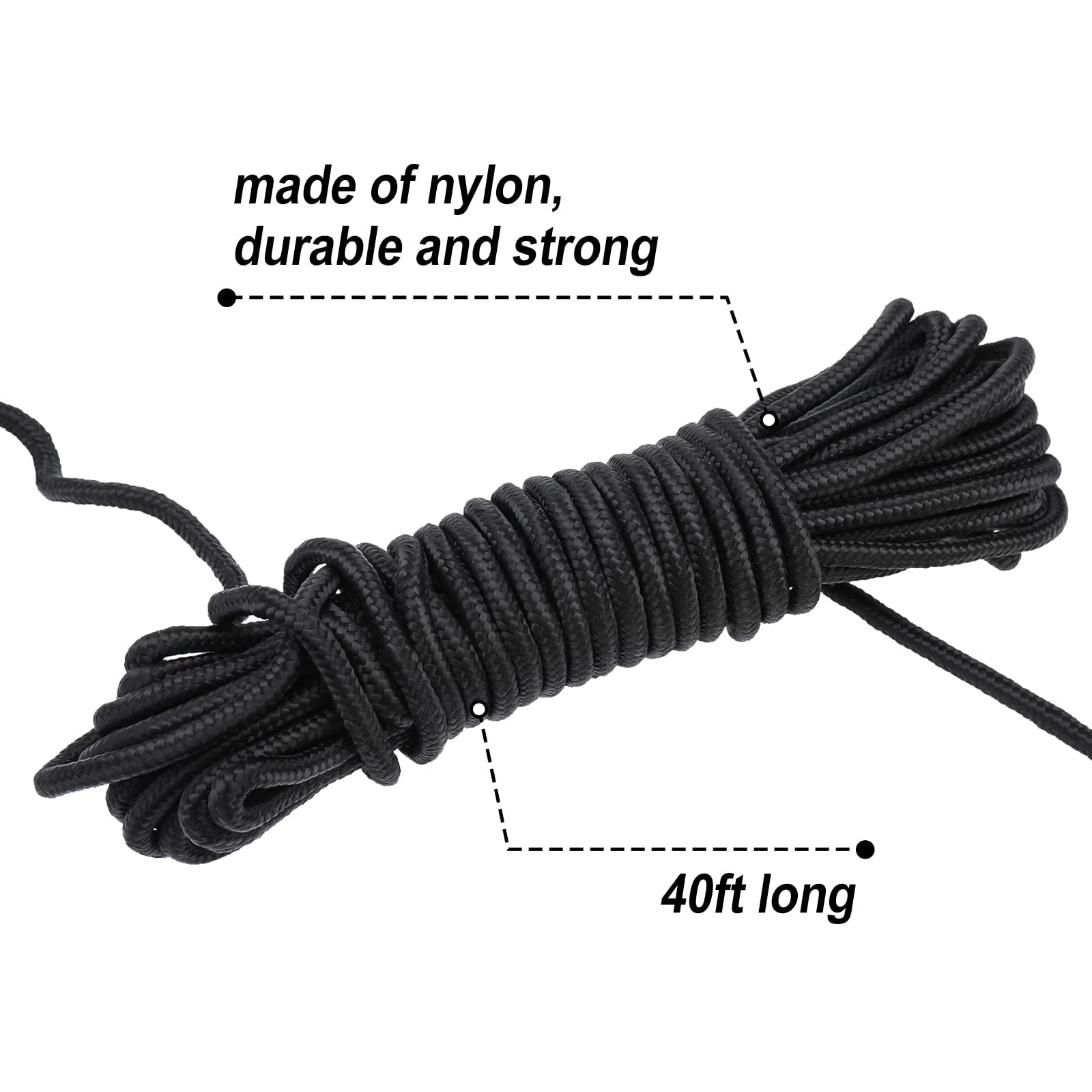 Potlimepan Folding Anchor Kit with 40ft Rope,Marine Anchor Accessories for Kayaks, Canoes, Paddle Boards