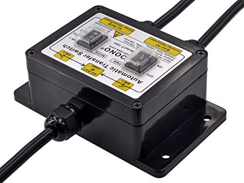 Manual and Automatic Transfer Switch, AC120V 15A ATS Auto Transfer Switch