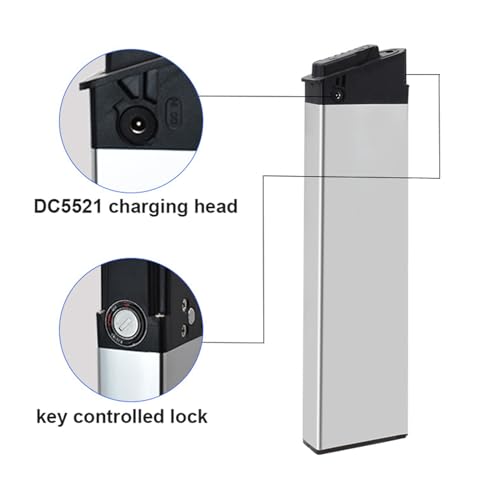 JHKZUDG 48V Folding E-Bike Battery, 48V 8Ah 10Ah 13Ah Foldable Bicycle Lithium Battery Pack,Built-in BMS and 54.6V Charger,for 200W-750W Foldable Bicycle Motor,13ah