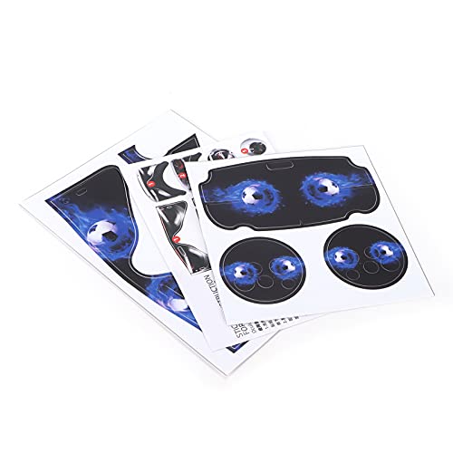 Mxzzand Wearproof, VR Glasses Protective Sticker, Stickers and Wiping Cloth, VR Headset Stickers, Durable, Scrapesproof, Anti‑Pollution,for Oculus Quest 2(Blue Flame Football)