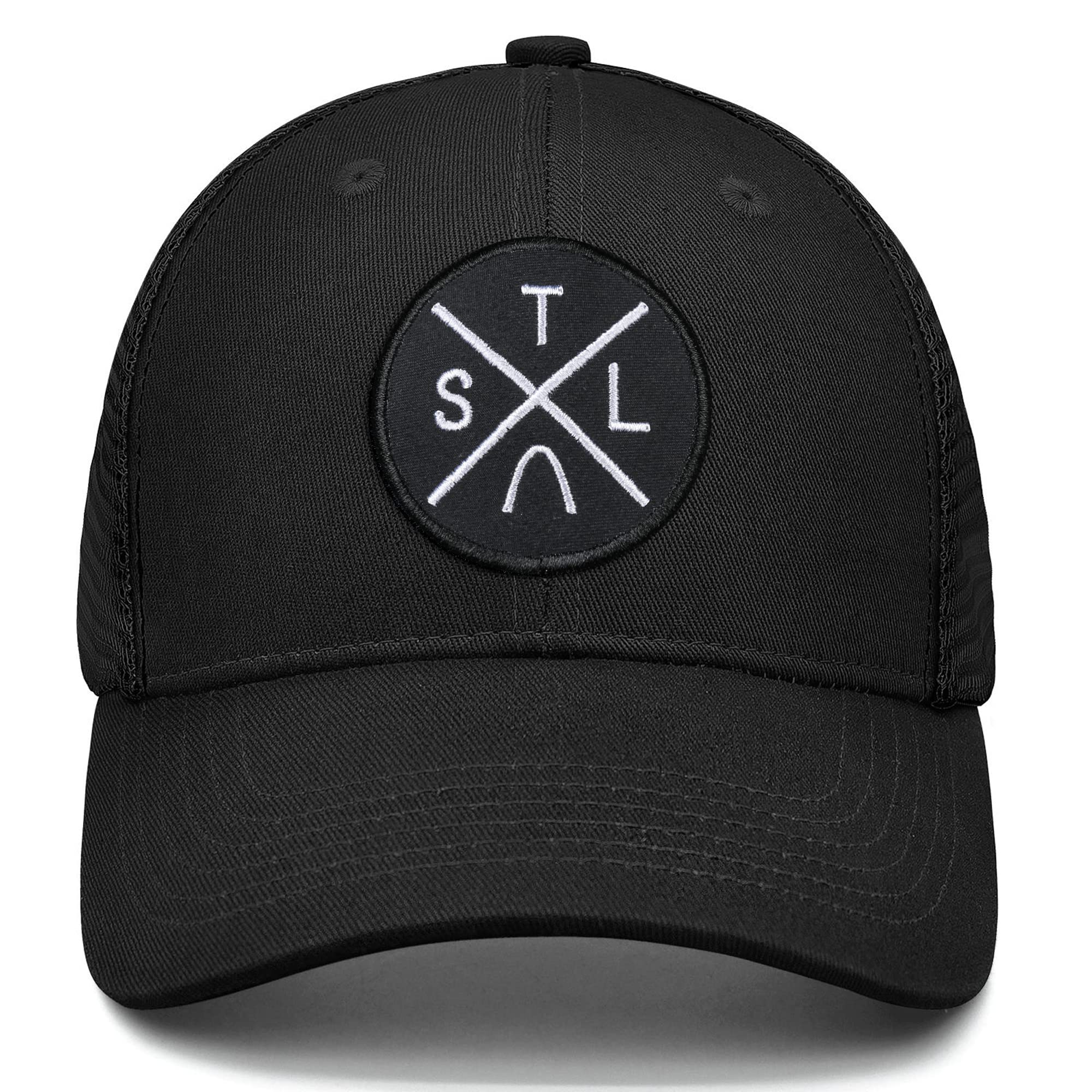 Nuyjimr St.Louis - STL Baseball Caps for Women Men Mesh Trucker Cap Adjustable Size Cool Ball, One Size