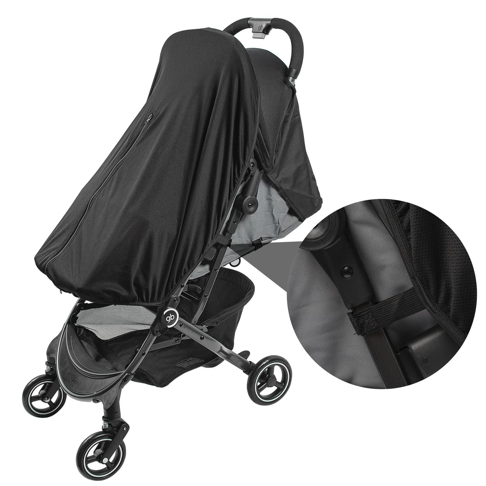 TORIBIO Sun Shade for Stroller, Universal Stroller Cover for UV Sun and Sleep Shade, Strollers Sun Shade Cover for Baby Sun Protection, Breathable and Blocks 95% of The Sun's Rays