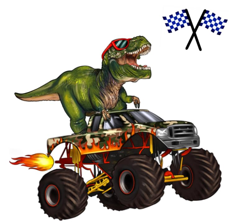 Monster Truck Wall Decals Peel and Stick for Boys Room Decor, Vinyl Monster Truck Wall Stickers Murals for Boys Bedroom Decor