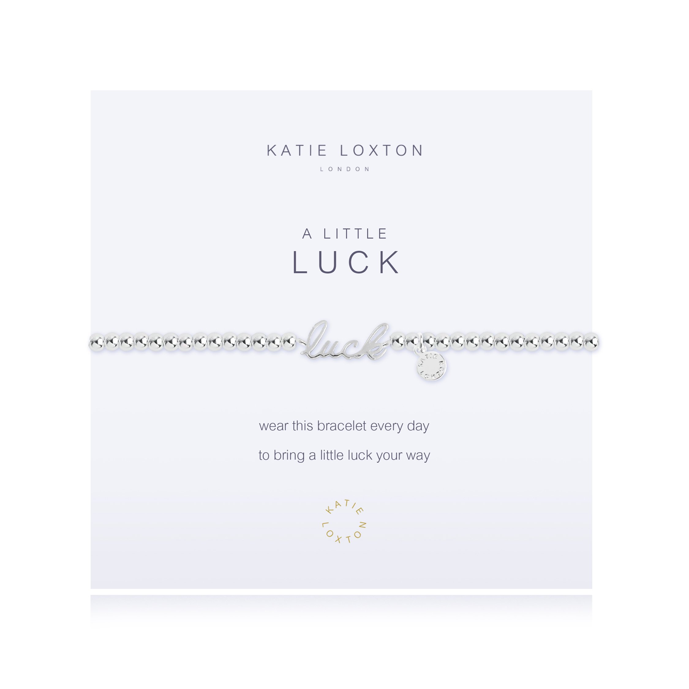 Katie Loxton - A Little Luck - Silver Word Luck - Bracelet