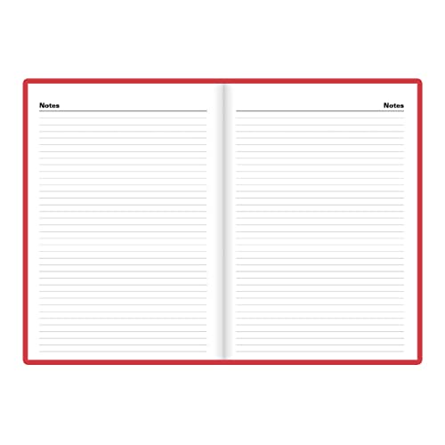 Letts of London Milano Weekly Planner, 12 Months, January to December, 2024, Appointments, A5 Size, 8.25" x 5.875", Red (CTO3XURD-24)