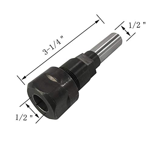 Wolfride 1/2-Inch Shank Router Bit Collet Extension, Adapter for 1/2-inch Shank Bits