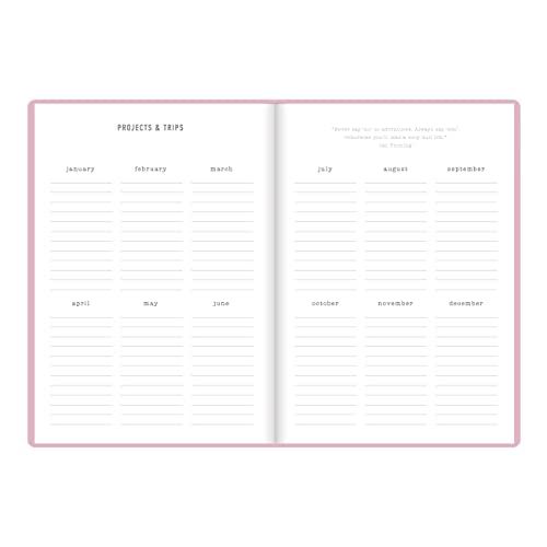 Letts of London Inspire Weekly/Monthly Planner, 12 Months, January to December, 2024, A5 Size, 8.25" x 5.875", Multilingual, Pink (C082021-24)