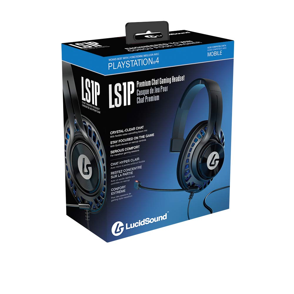 LucidSound LS1P Chat Headset for Playstation 5, PS4 Pro and PS4 (Compatible with Nintendo Switch, Mobile)