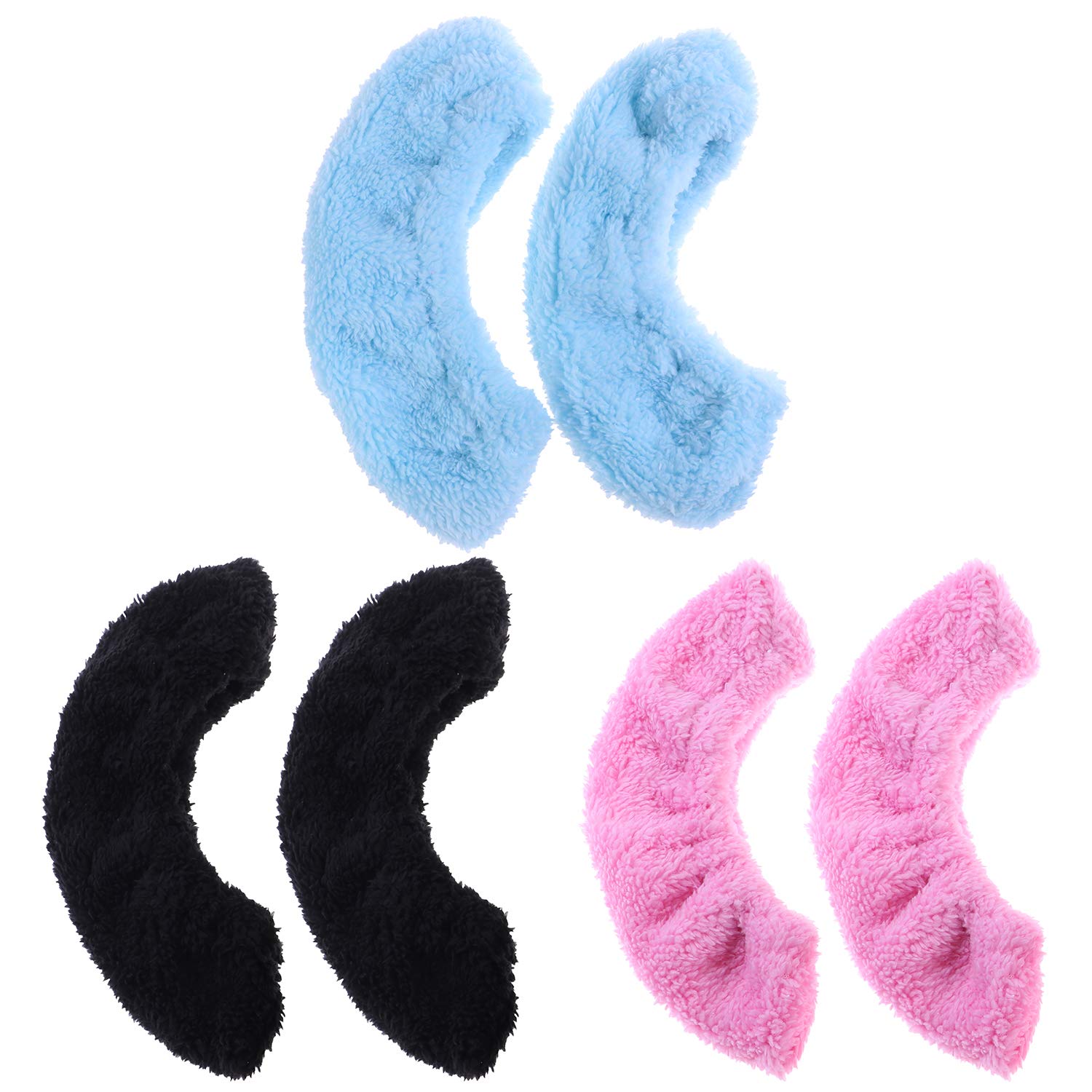 LOCOLO 3 Pairs Skate Covers Ice Skates Blades Covers Protector, Guards for Hockey Skates, Figure Skates, Ice Skates (Black,Light Pink,Light Blue, S)