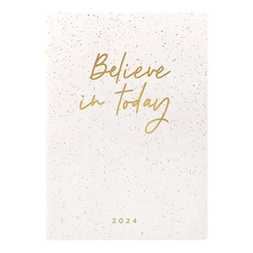 Letts of London Inspire Weekly/Monthly Planner, 12 Months, January to December, 2024, A5 Size, 8.25" x 5.875", Multilingual, White (C082019-24)