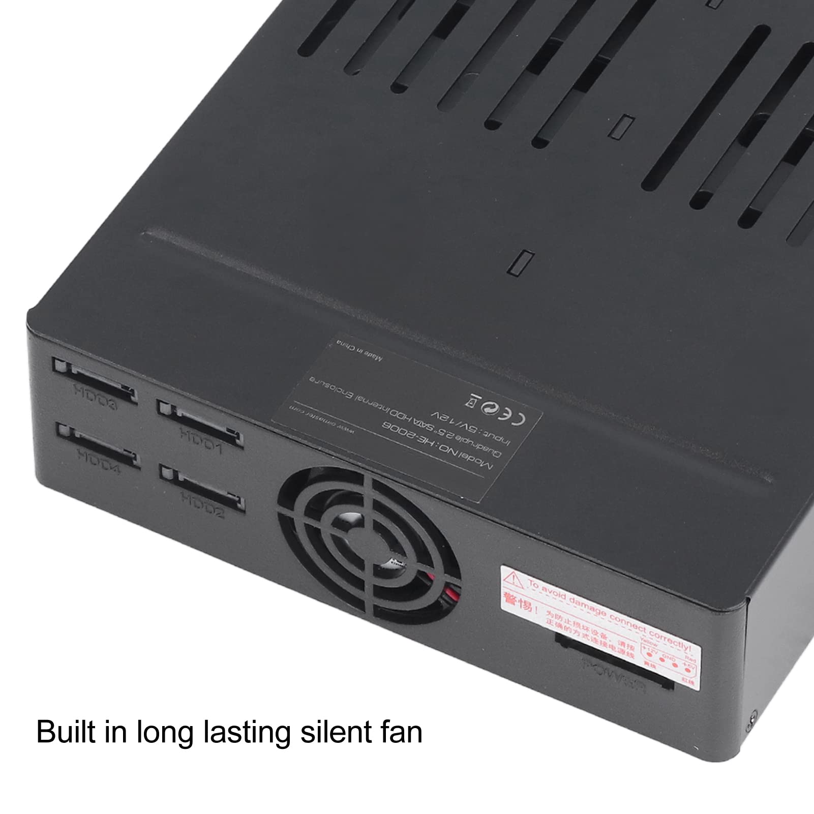 Tangxi 4 Bay HDD Cage 2.5in SATA Ⅰ, SATA Ⅱ, SATA Ⅲ, HDD,Hard Disk, SSD, 5.25in Drive Tray, Computer PC Case Internal 4 Bay 9.5mm 12.5mm Thick Bottom Hard Drives SSDs 6Gbps for Wins