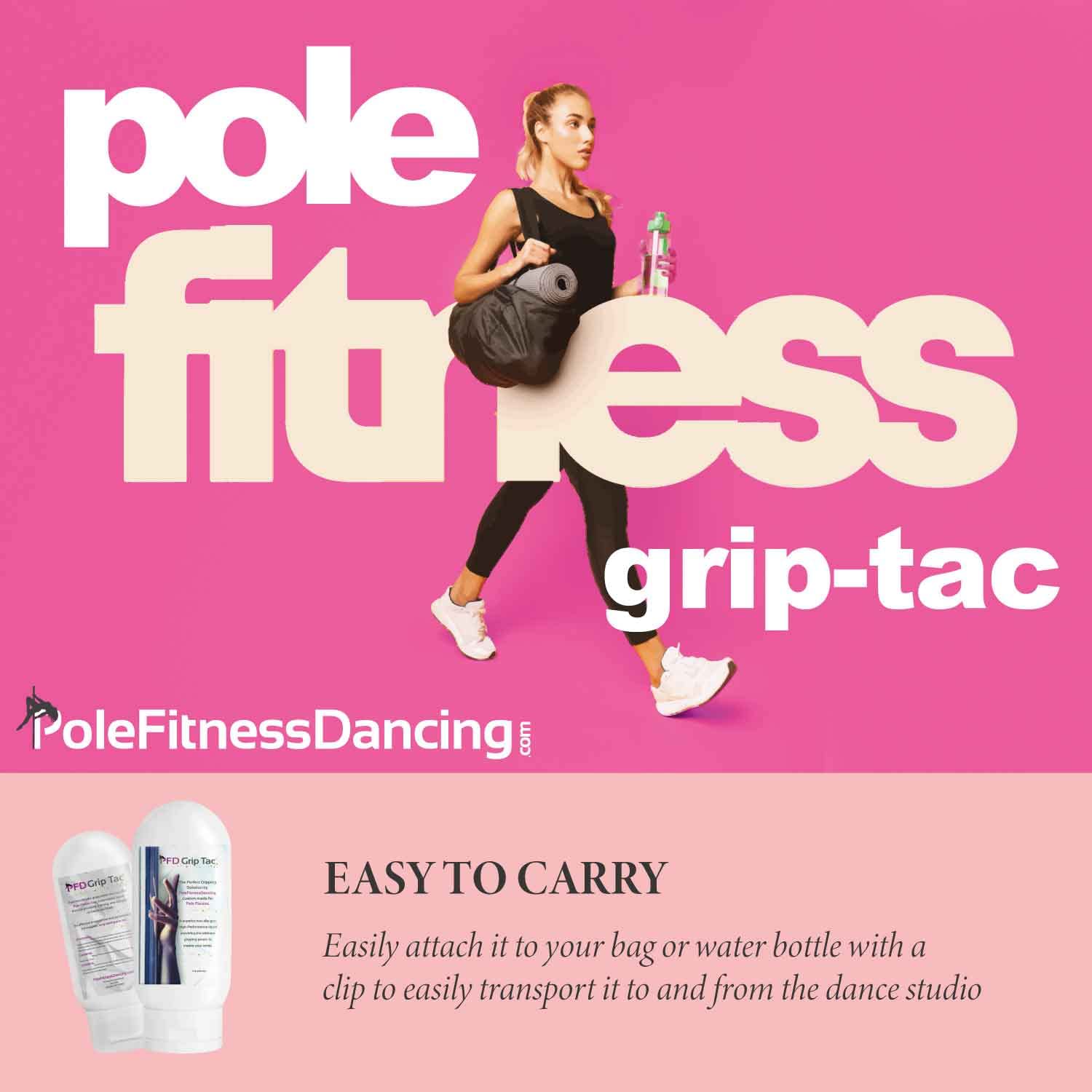 PFD Grip Tac - Pole Grip Aid Tac – Ultimate gripping Liquid Solution for Pole Dancing - Stronger Than Dry Hands, Repels Perspiration from Sweaty Hands, Enhancer to give Your Grip a Boost (2, Ounces)