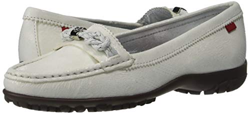 Marc Joseph New York Women's Leather Made in Brazil Orchard Street Golf Shoe, White Glaze, 6 M US