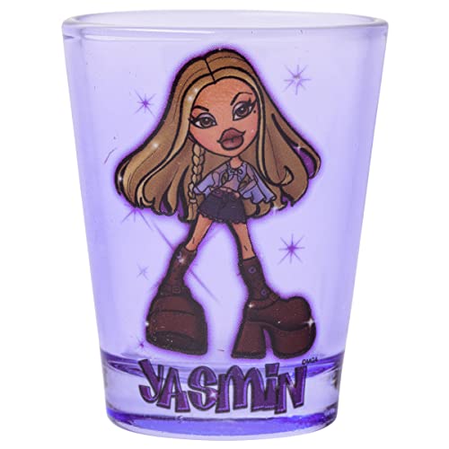 Silver Buffalo Bratz Airbrush Sparkle 4-Pack Mini Glass Set, 1.5 Ounces