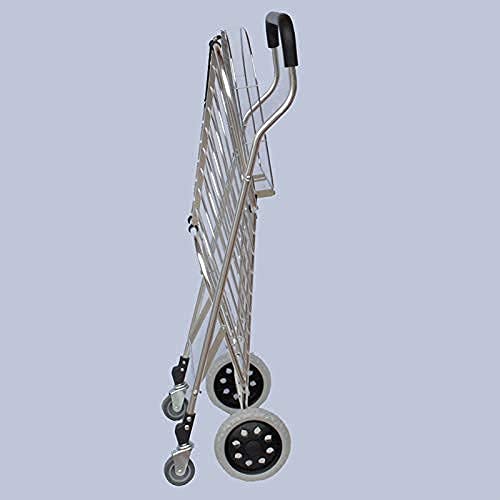 Shopping Trolley on Wheels Multi Function Shopping Cart Lightweight 8 Wheels Climbing Stairs with Lid Aluminum Tri-Wheel Household Vans Lightweight Foldable Storage Hand Trucks,
