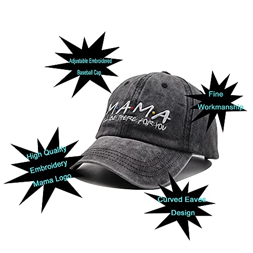 Mama Baseball Caps for Women, Embroidery Adjustable Vintage Washed Cotton Funny Mom Gift Hats