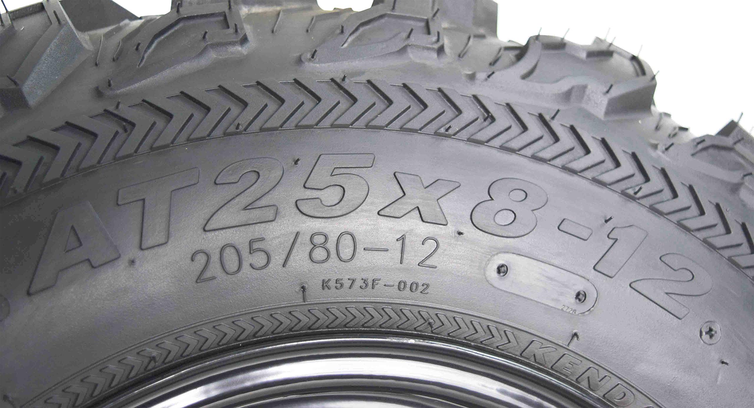 Kenda Bear Claw EX 25x8-12 Front ATV 6 PLY Tire Bearclaw 25x8x12 Tire (2 Pack)
