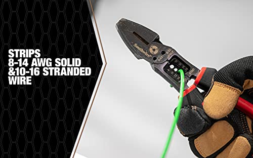 Southwire MPSCP 6-in-1 Multi-Tool Side Cutting Plier, Multifunctional, Ideal For Stripping 8-14 AWG Solid Wire And 10-16 Stranded Wire