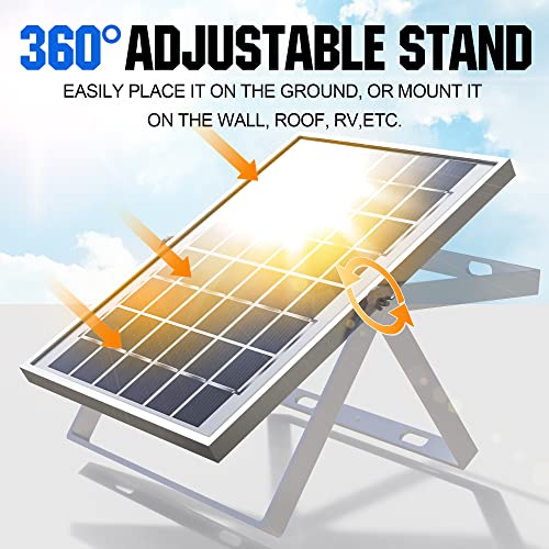 SOLPERK 10W Solar Panel,12V Solar Panel Charger Kit+8A Controller,Suitable for Automotive, Motorcycle, Boat, ATV, Marine, RV, Trailer, Powersports, Snowmobile etc. Various 12V Batteries. (10W Solar)