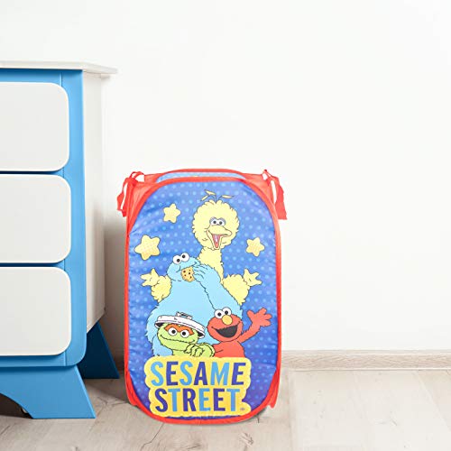 Jay Franco Sesame Street Pop Up Hamper - Mesh Laundry Basket/Bag with Durable Handles - Features Elmo & Cookie Monster (Official Sesame Street Product)