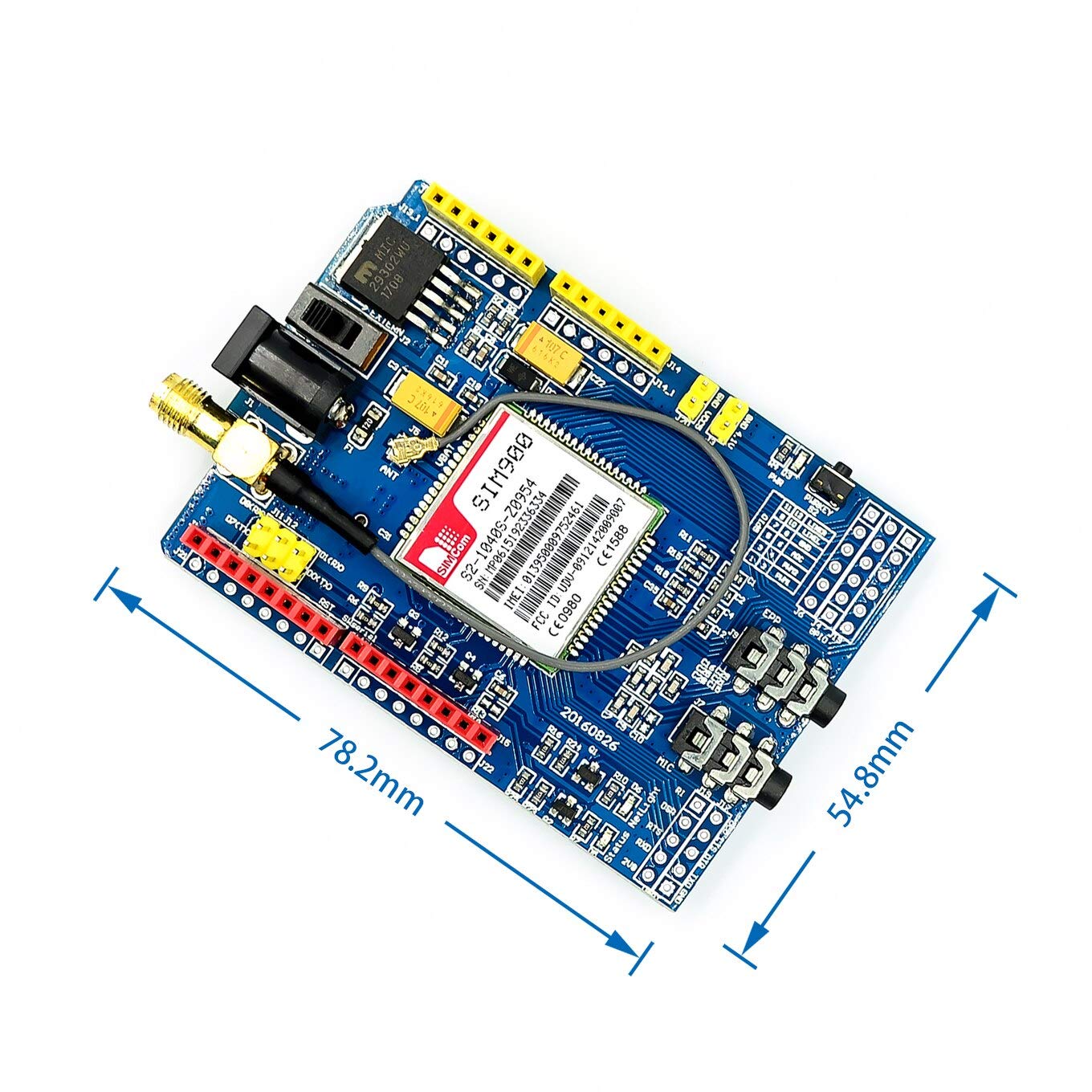TAOZUYING SIM900 GPRS/GSM Shield Development Board Quad-Band Module for Compatible