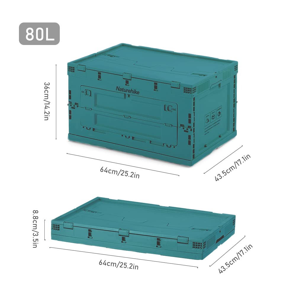 Naturehike PP Folding Storage Box Outdoor Portable Foldable Storage Drinks Bin, Bedroom, and Camping Organize Container