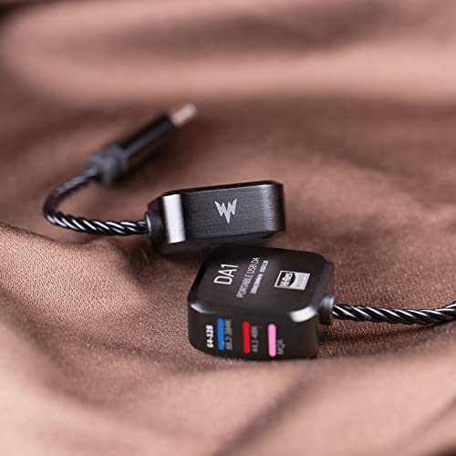 Whizzer DA1Cube Portable DAC Headphone Amplifier adaptive for Android, iOS and PC: Support 32bit/384kHz、DSD128(DoP)、MQA×8 - ESS9281C Pro DAC - Cross-Platform Compatibility - Output Level :55mW@32Ω