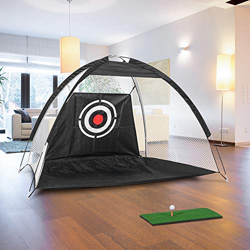 Kids Golf Net Golf Training Aids Practice Net with Target Bundles for Backyard Swing Hitting Chipping,with Grass Mat, Golf Tees,6Pcs Golf Balls and Carry Case Indoor Outdoor Sports