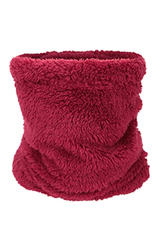 Mountain Warehouse Kids Ski Accessory Set - Water-Resistant Gloves, Reversible Beanie, Neck Gaiter Berry Small