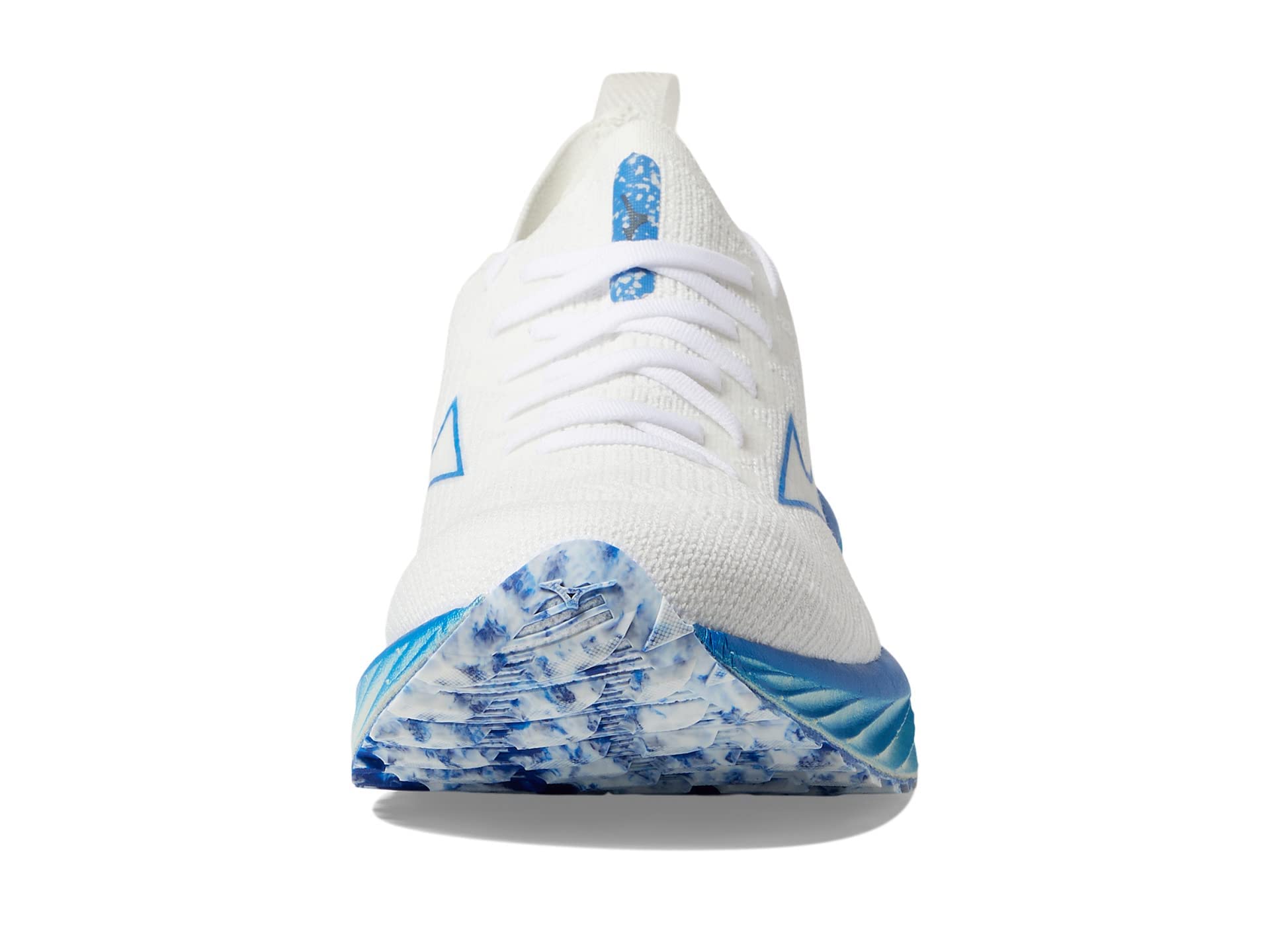 Mizuno Running Women's Wave Neo Wind Running Shoe, Undyed Wht-Peace Blue, 8.5