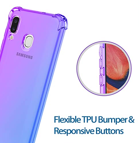 KOARWVC Case for Galaxy A40 Case,Samsung A40 SM-A405F Case, Crystal Clear Case Gradient Slim Anti Scratch TPU Shockproof Protective Phone Cases Cover for Samsung Galaxy A40 (Pink/Gold)