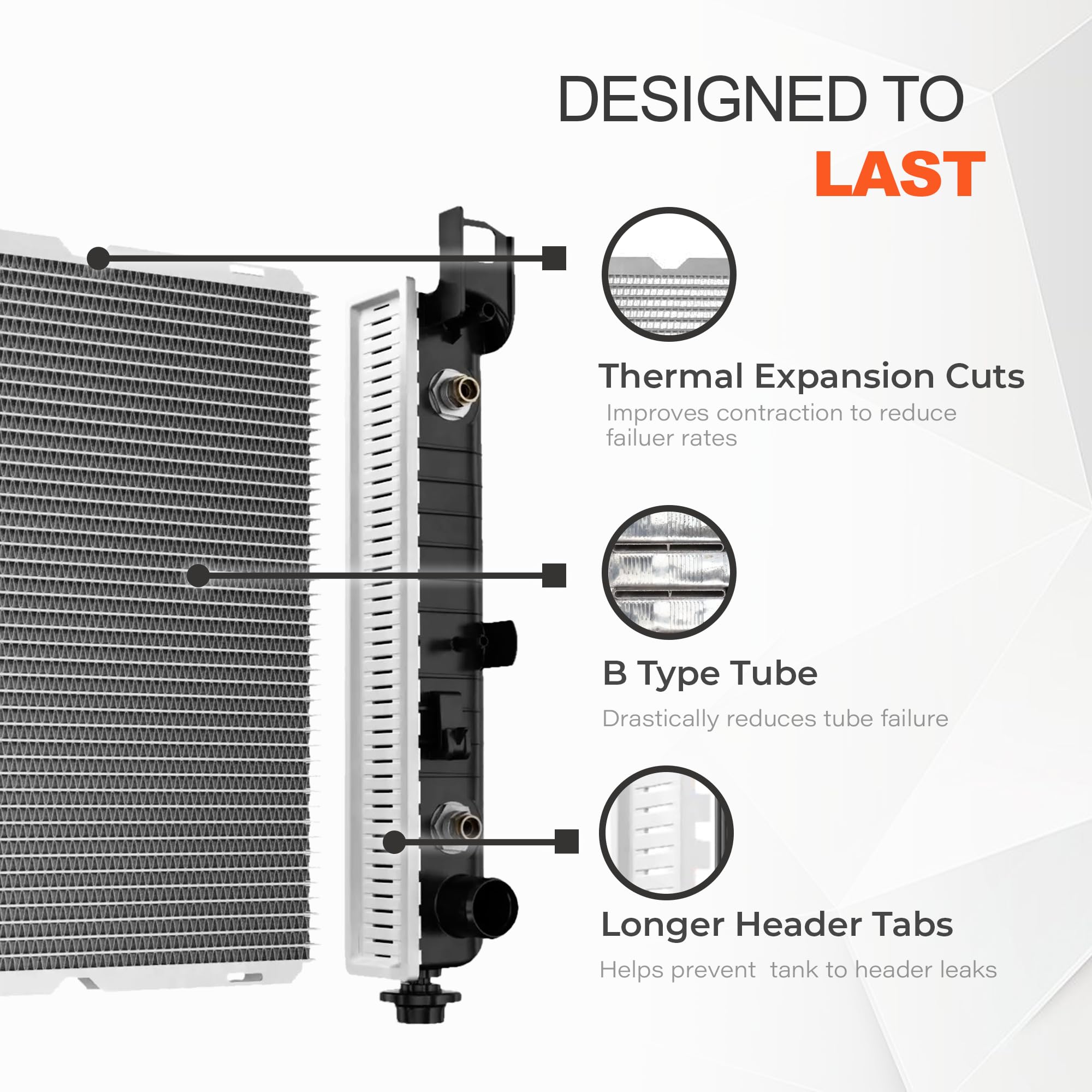 Klimoto Radiator | Compatible with Ford Ranger Bronco II Explorer Mazda Navajo 2.8L 2.9L 3.0L 4.0L V6 Manual Transmission only, Will not work for Automatic | KLI897