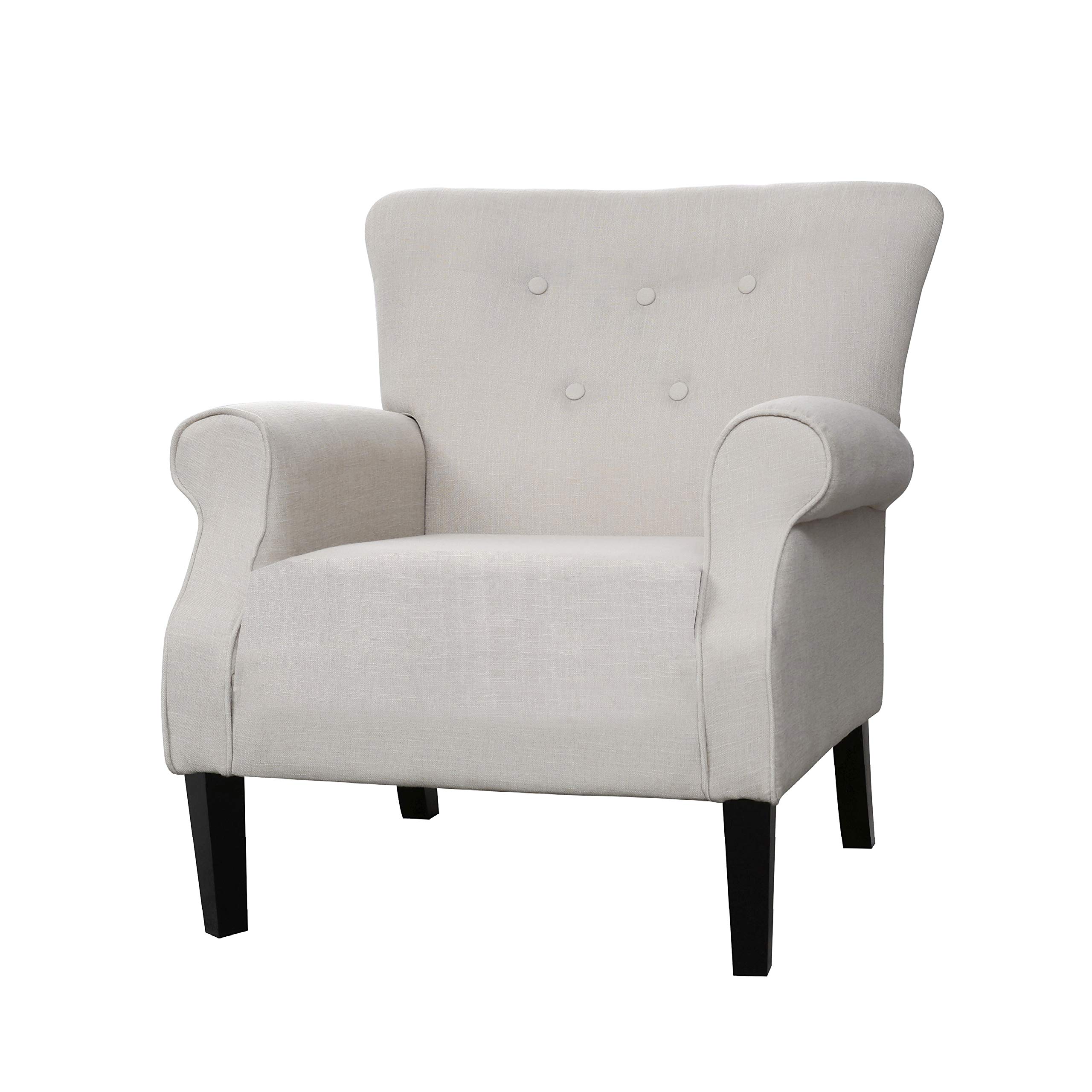 LOKATSE HOME Accent Armchair Single Sofa Modern Comfortable Furniture for Living Room, Club, Bedroom, Beige