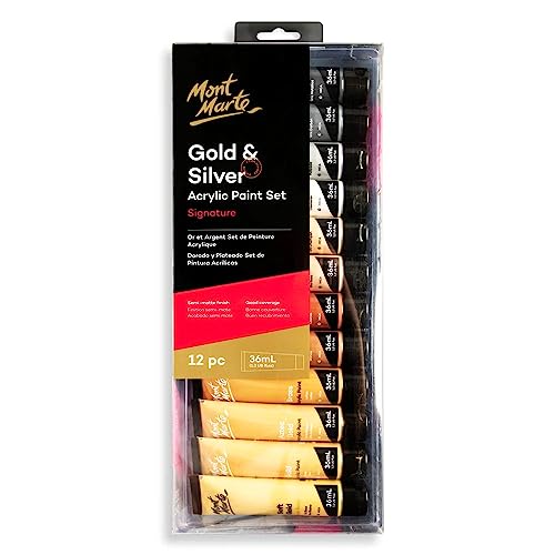 Mont Marte Gold Paint Series Set 12pc x 36ml