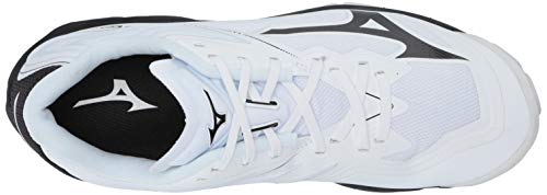 Mizuno womens Wave Lightning Z6 Volleyball Shoe, White/Black, 9.5 US