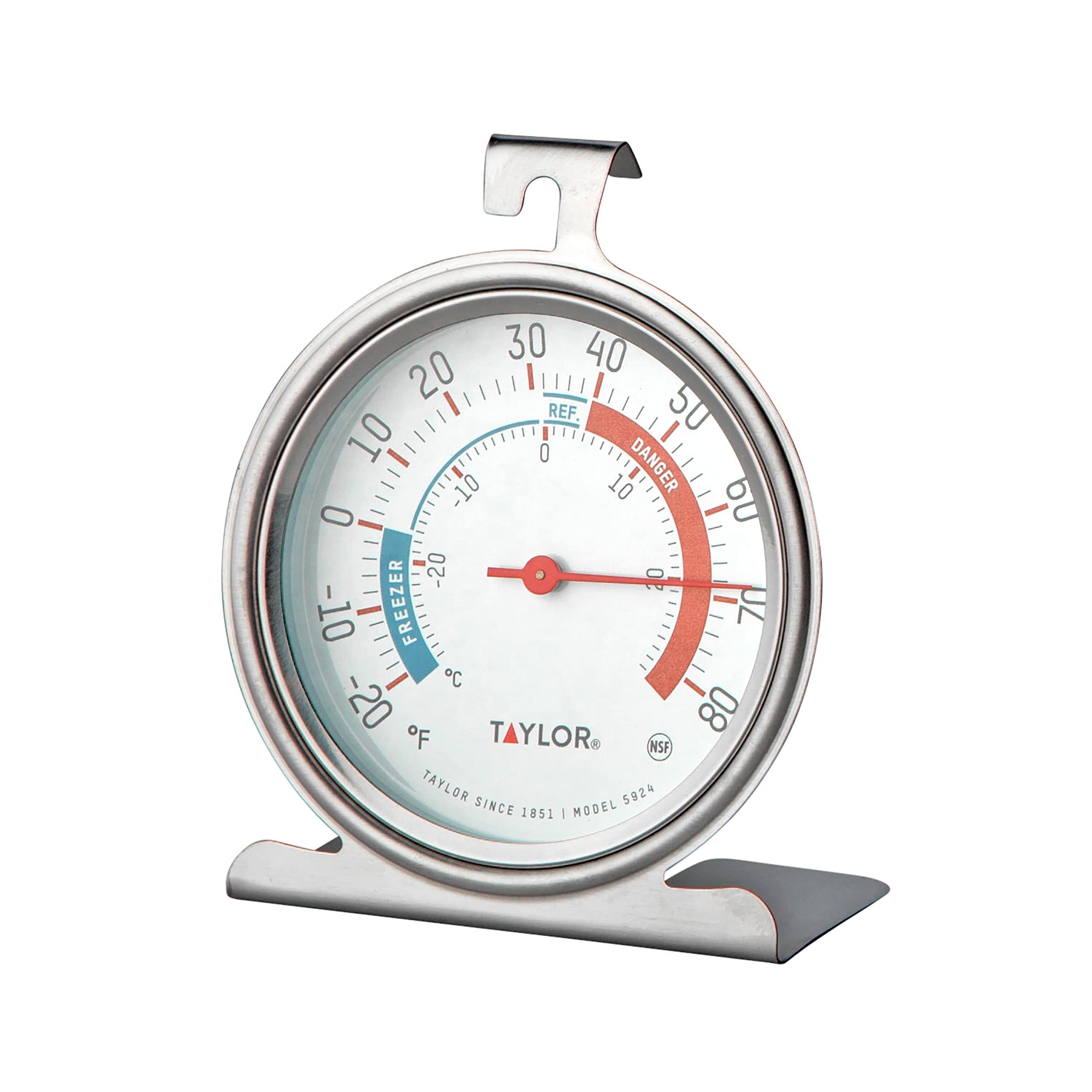 RCA RFRF695 Upright Freezer, 6.5 cf Stainless & Taylor Precision Products 5924 Large Dial Kitchen Refrigerator and Freezer Kitchen Thermometer, 3 Inch Dial,Silver