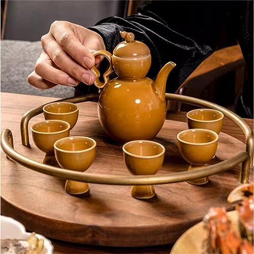 MMLLZEL Antique Chinese Liquor Wine Set Household Chinese Ceramic Wine Cup Small Wine Cup Wine Pot
