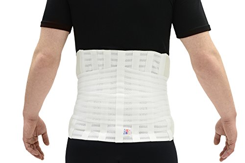 ITA-MED Improved Extra Strong Lower Back Support (12" Wide) Xlarge White