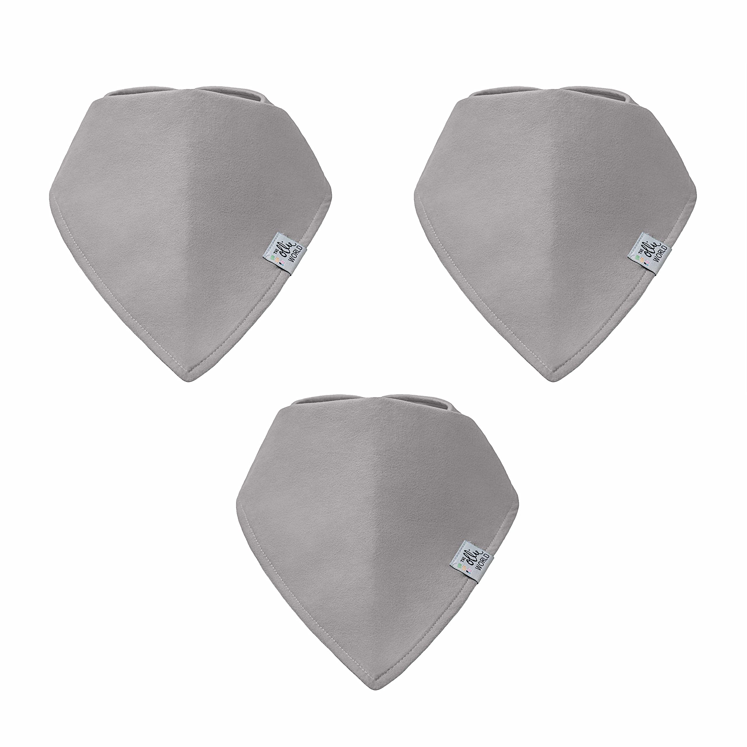 The Ollie Baby Bib -Moisture Wicking Keeps Skin Dry - Quickly Absorbs Liquid Drips (3-pack) (Sky, Lavender, Meadow)
