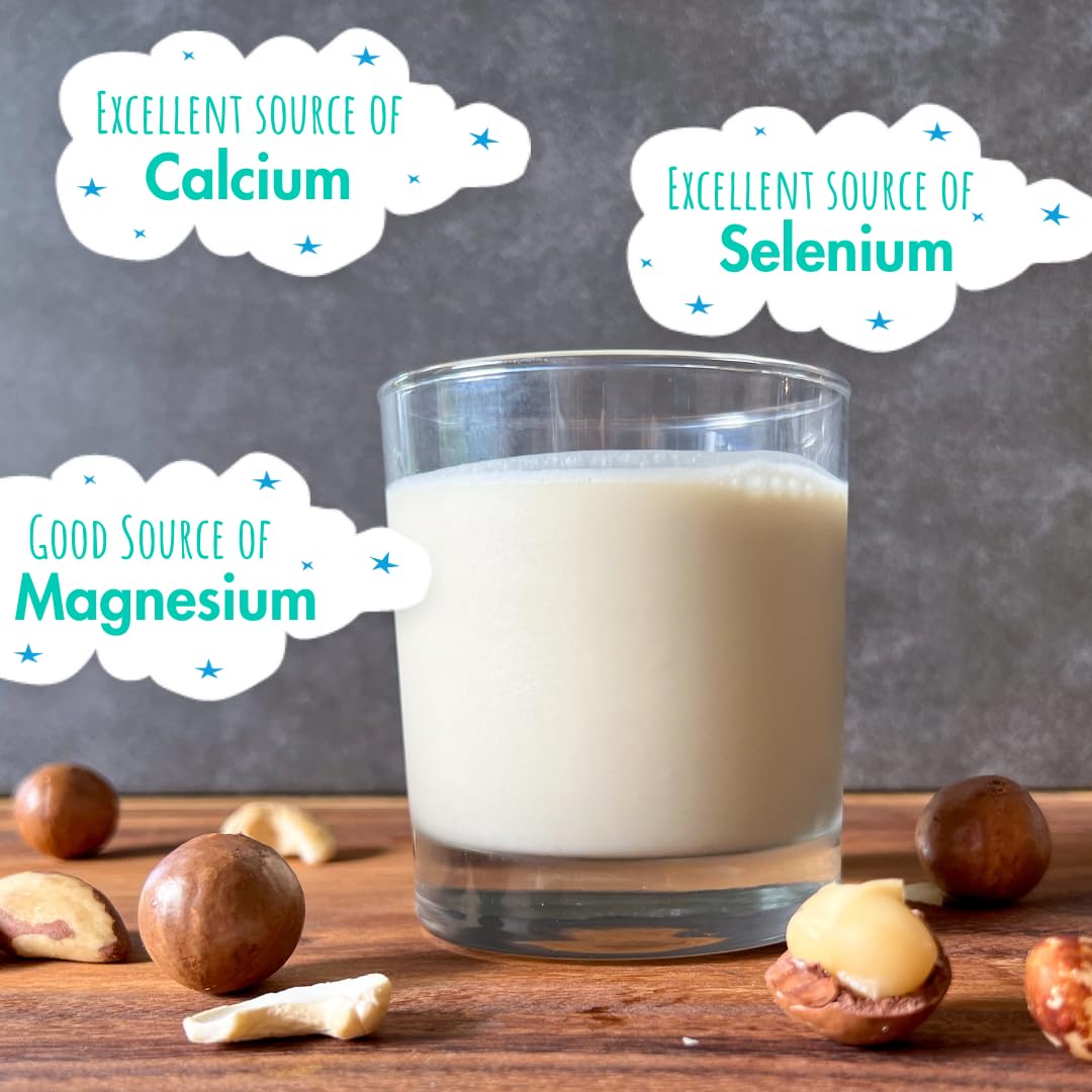 Kiki Milk Plant Based Milk - Organic Mac Nut Seed Based Milk - Calcium & Magnesium Source - Gluten Free, Gum Free, GMO Free, Dairy Free, Soy Free, Glyphosate Free - Shelf Stable - (32 oz • Pack of 6)