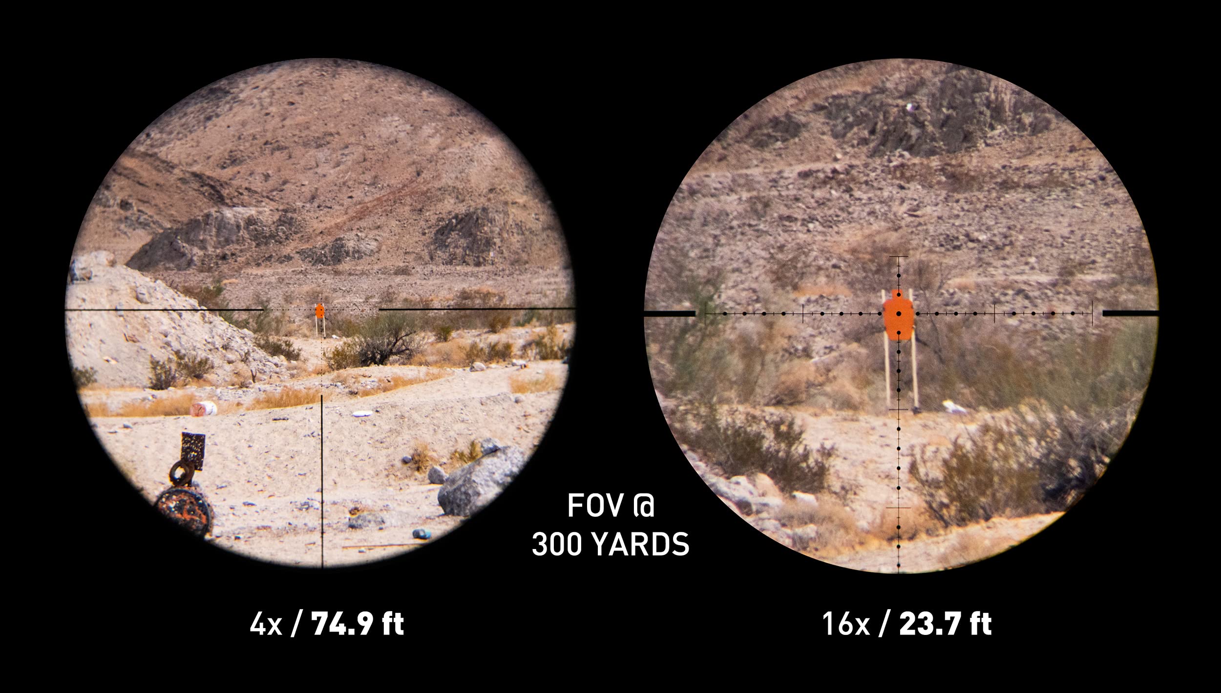 Monstrum G3 4-16x50 First Focal Plane FFP Rifle Scope with Illuminated MOA Reticle and Parallax Adjustment | Black