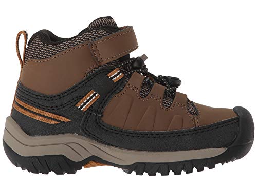 KEEN unisex child Targhee Mid Height Waterproof Hiking Boot, Dark Earth/Golden Brown, 11 Little Kid US