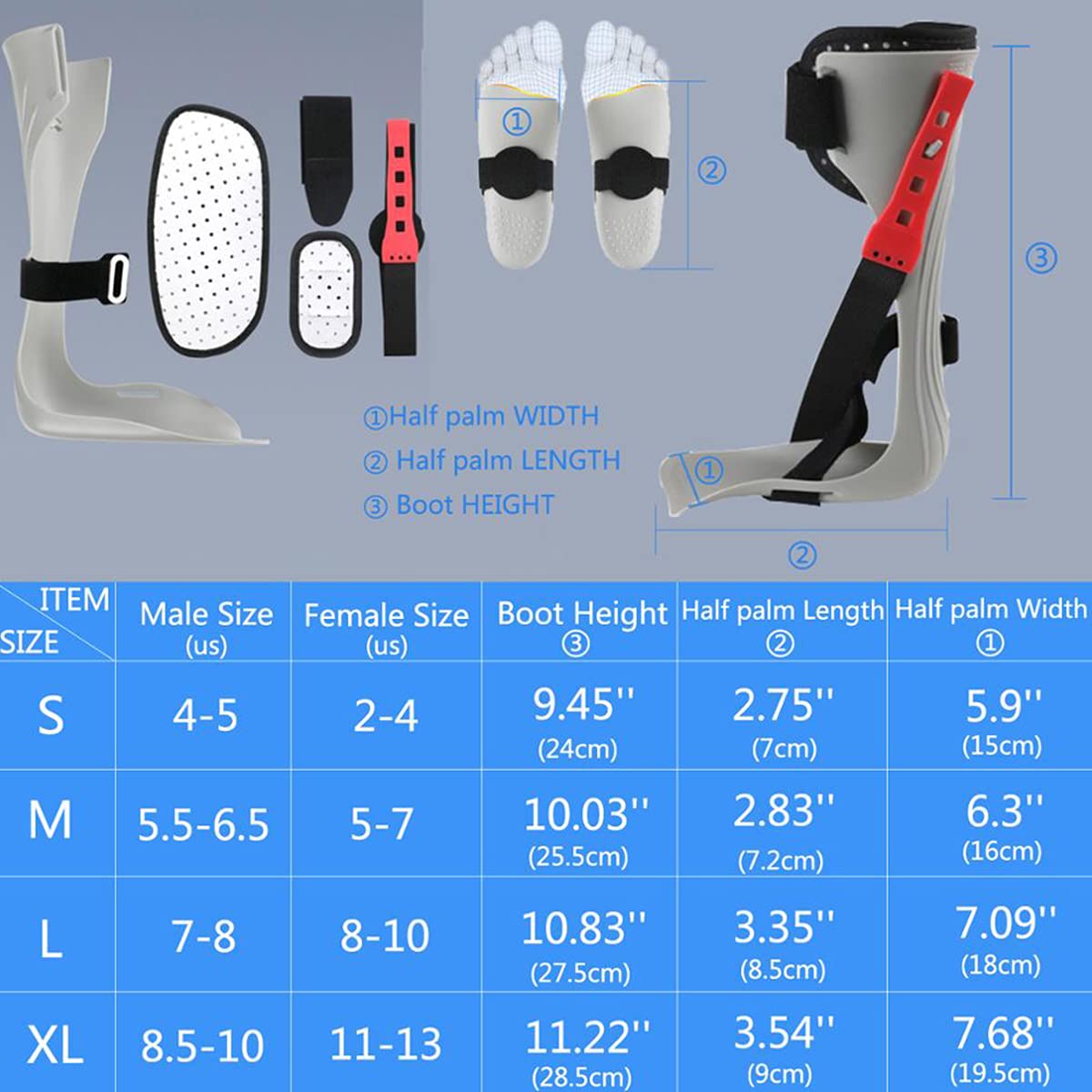 N A Ankle Foot Orthosis Support AFO Drop Foot Support Splint - Support for Drop Foot, Nerve Injury, Foot Position, Relieve Pressure, Ankle& Foot Orthosis,Right,XL