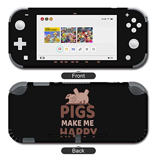 Pigs Make Me Happy Decal Stickers Cover Set Full Wrap Skin for Switch Protection Faceplate Sticker for Switch