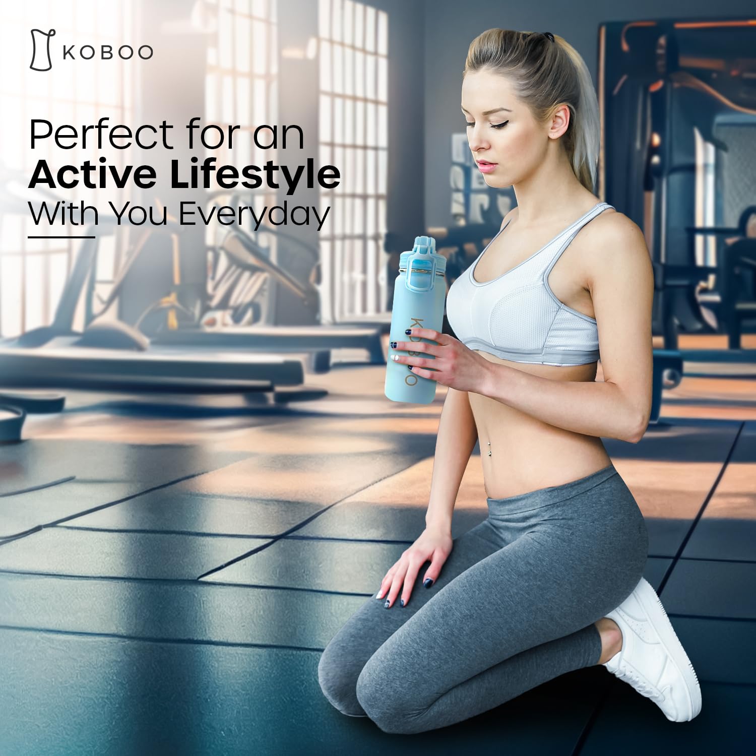 KOBOO Flask Blue 24 OZ / 720 ML Water Bottle. Food Grade 24/8 (304) Stainless Steel, and BPA Free, Vacuum Sealed Design. Comes with 2 lids with handle, straw, and cleaning kit. https://koboo.org/