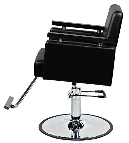 Watson Wood Handle Hair Salon Styling Chair with Round Base, T Bar Footrest, 4 Pack