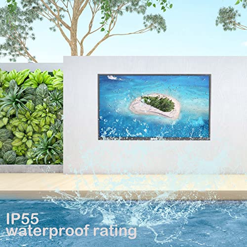 SYLVOX 65 inch Outdoor TV, Waterproof 4K Ultra HD HDR Smart TV with Bluetooth WiFi Function for Partial Sunshine Areas