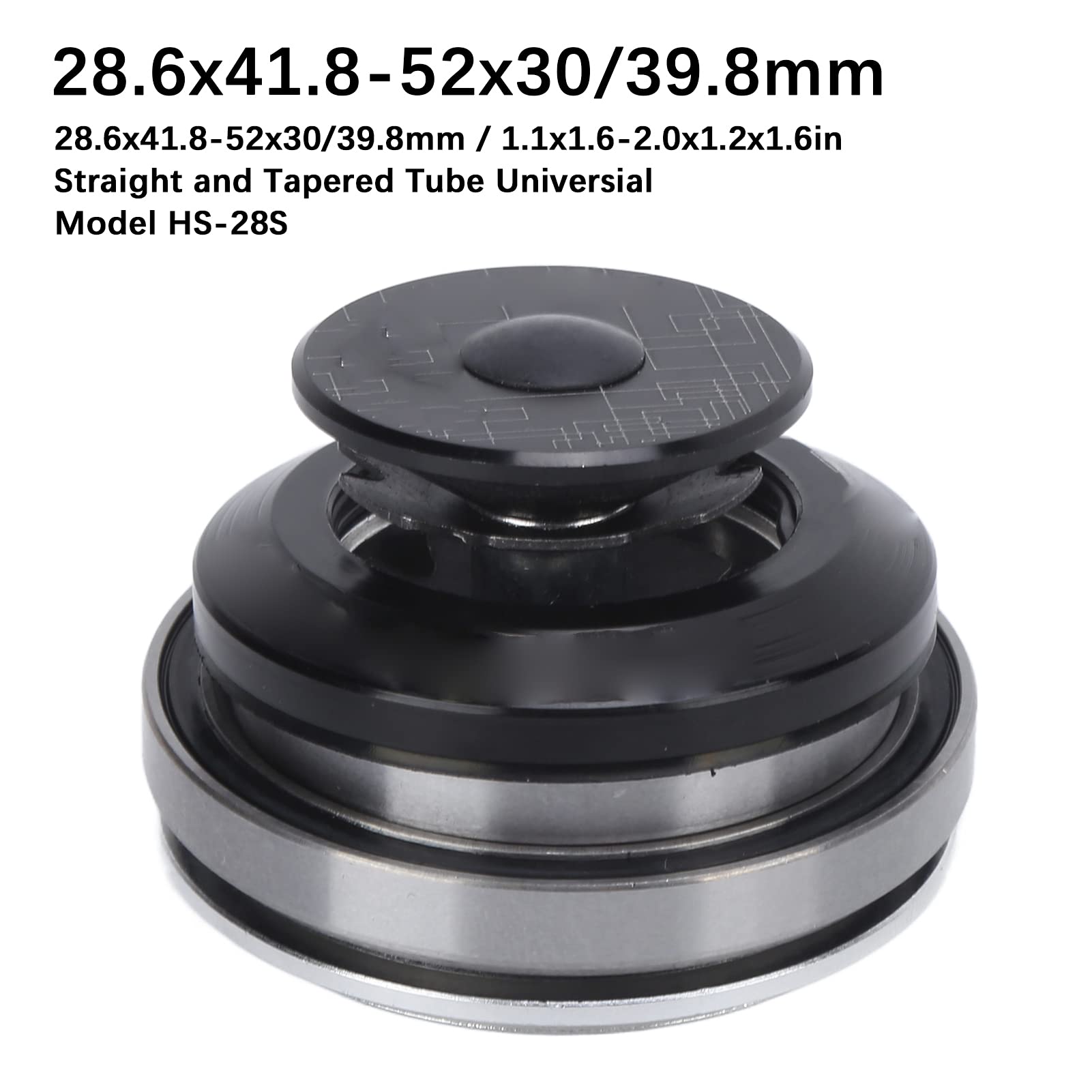 Pilipane Bikes Headset, Road Bikes Double Bearings Headset, Mountain Bikes Headsets Bikes Bearing Headset, 28 6x44β44x39 8mm Straight Tapered Tube Headset