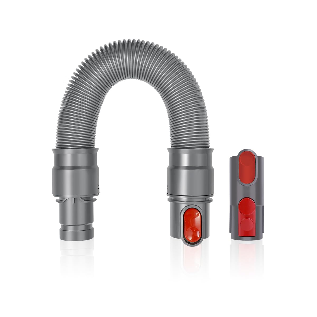 LANMU Grooming Tool Flexible Extension Hose Compatible with Dyson V15 V11 V10 V8 V7 V6 Outsize Vacuum Cleaner, Attachment with Quick Release Converter Adapter